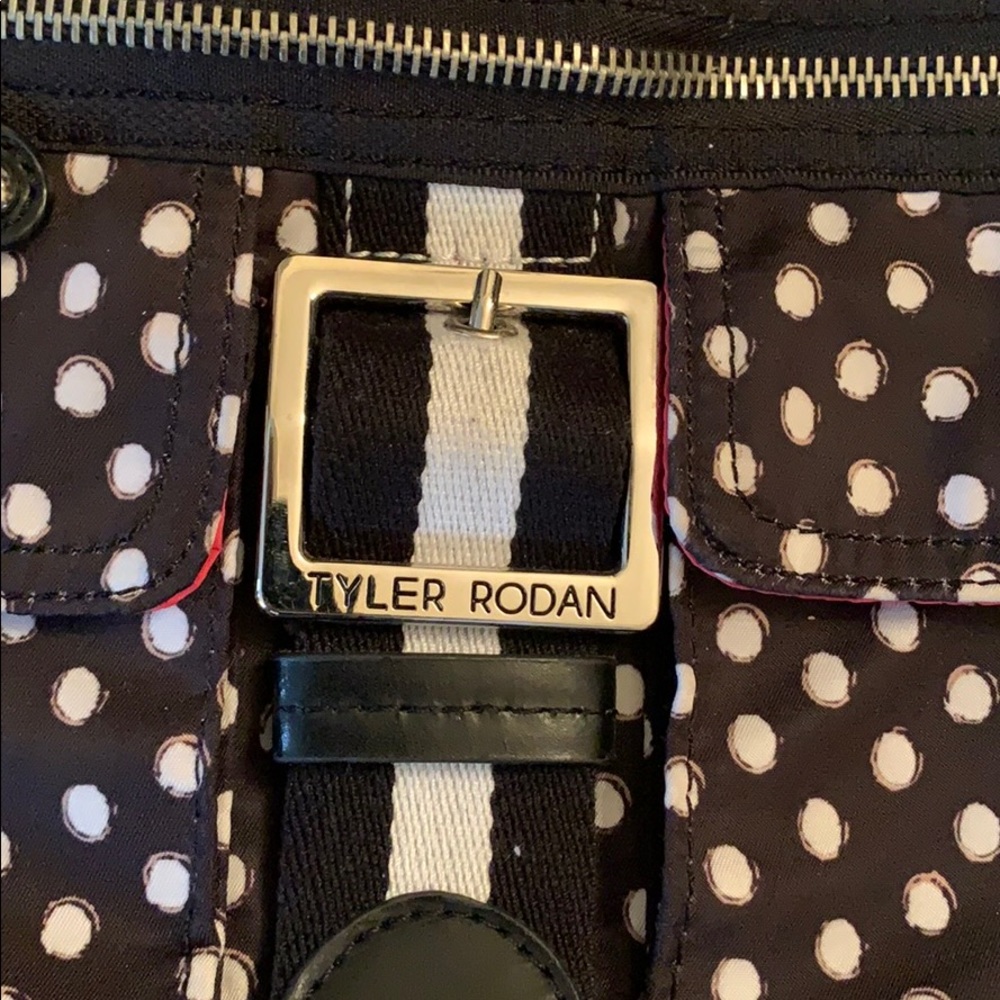 Tyler Rodan Black & White Polka Dot Crossbody Bag - Gem